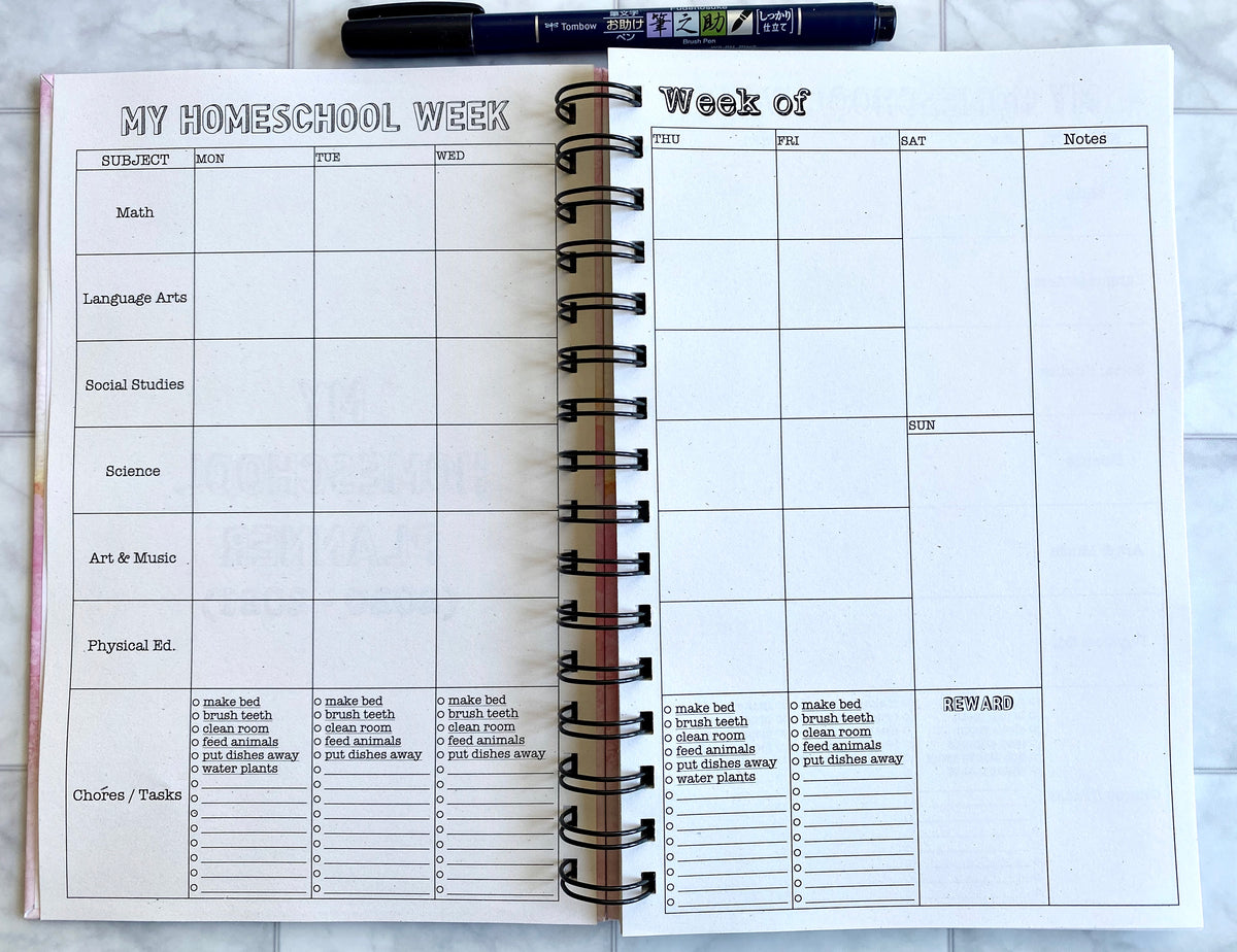 You Got This - Personalized Homeschool Undated Weekly Planner for Kids ...